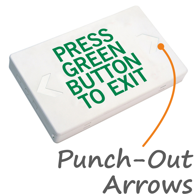Download Press Green Button To Exit Led With Battery Backup - Exit Sign ...