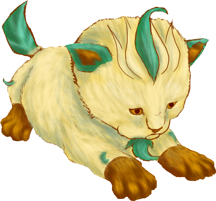 Download Leafeon By Toyger-d45x7ef - Leafeon Cat - Full Size PNG Image ...