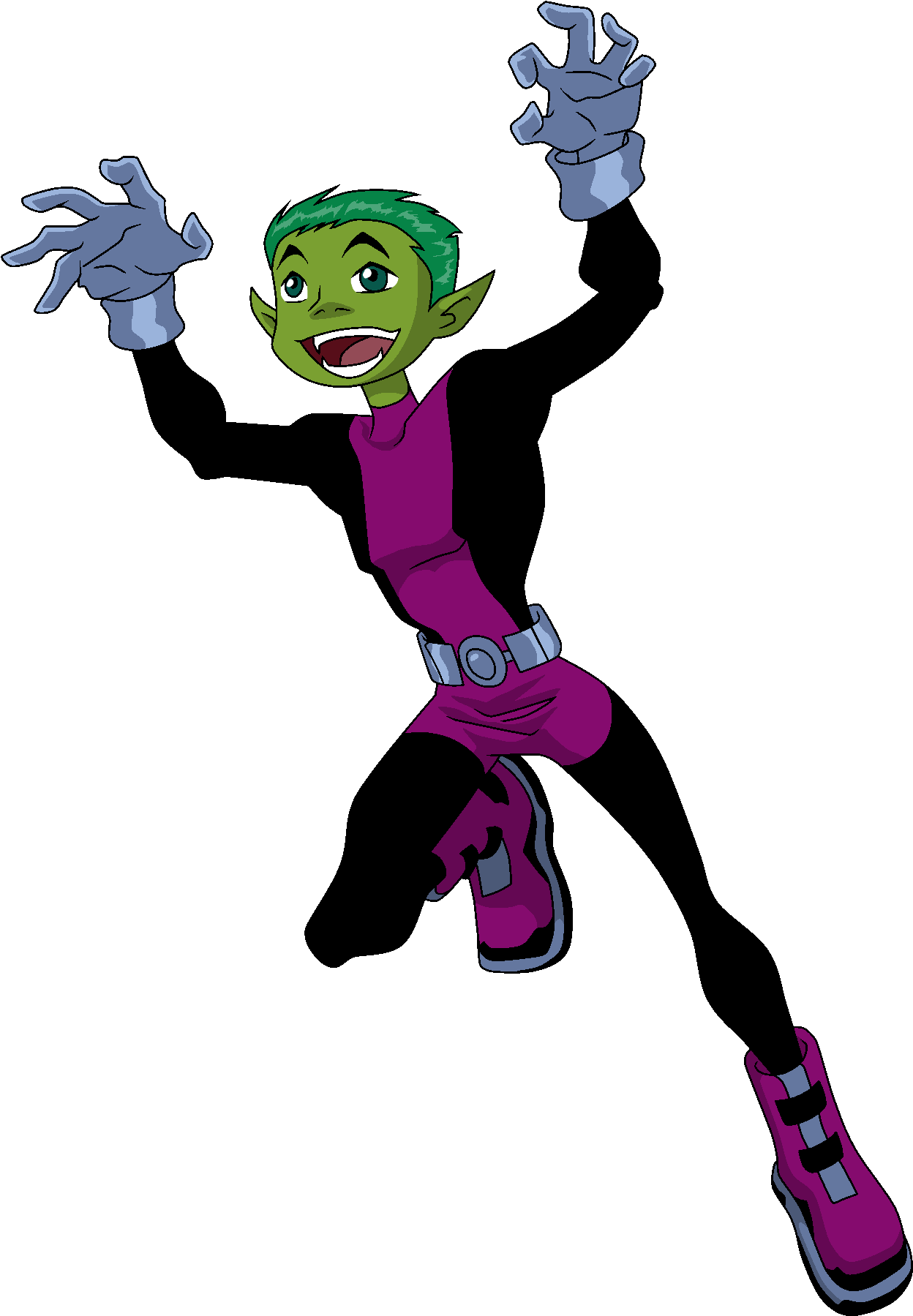 Download Beast Boy Leaping Grin - Teen Titans Beast Boy Transparent ...