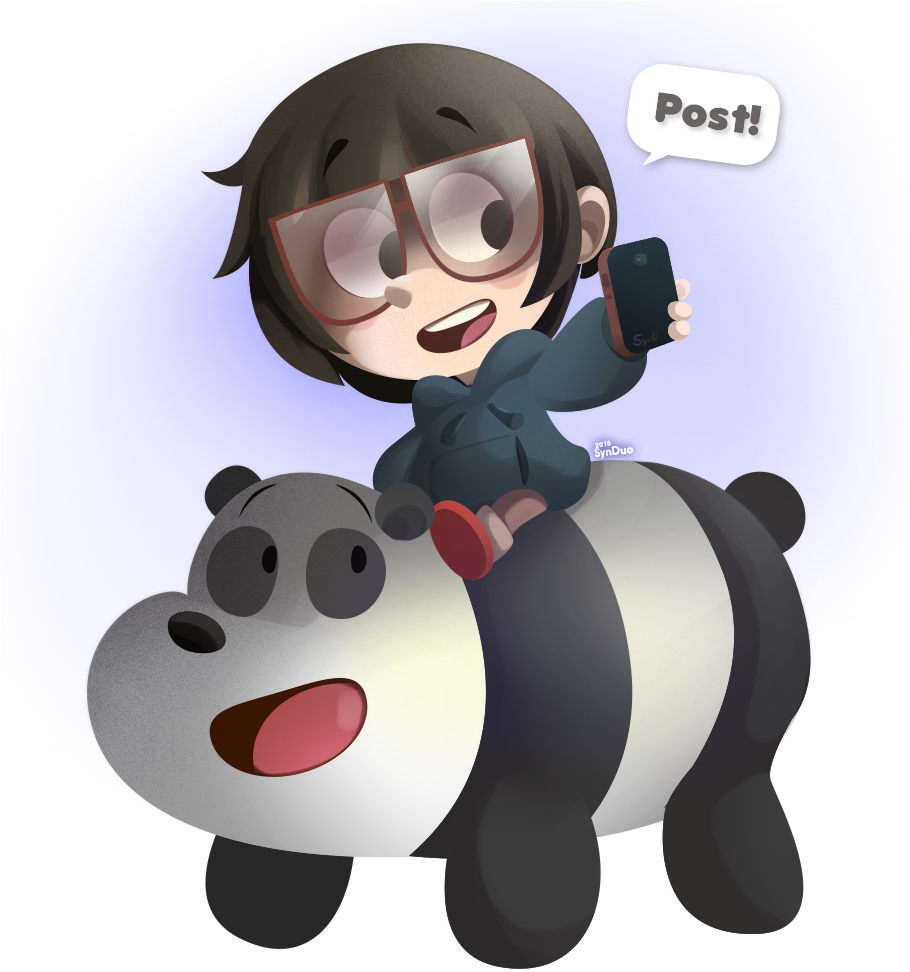 Download We Bare Bears By Synduo - Panda X Reader - Full Size PNG Image ...