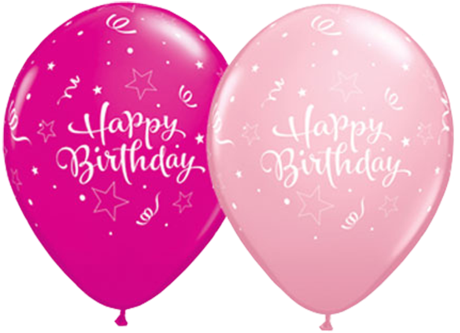 Download Birthday Shining Star Pink & Berry Latex Balloons 50 - Purple ...