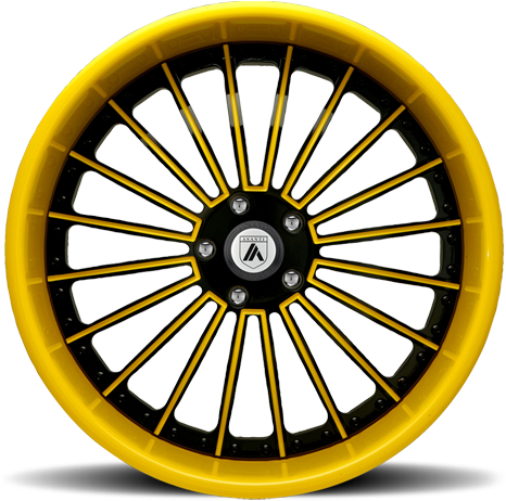 Download Af122 In Black And Yellow - Asanti Wheels Rims Af122 Black ...