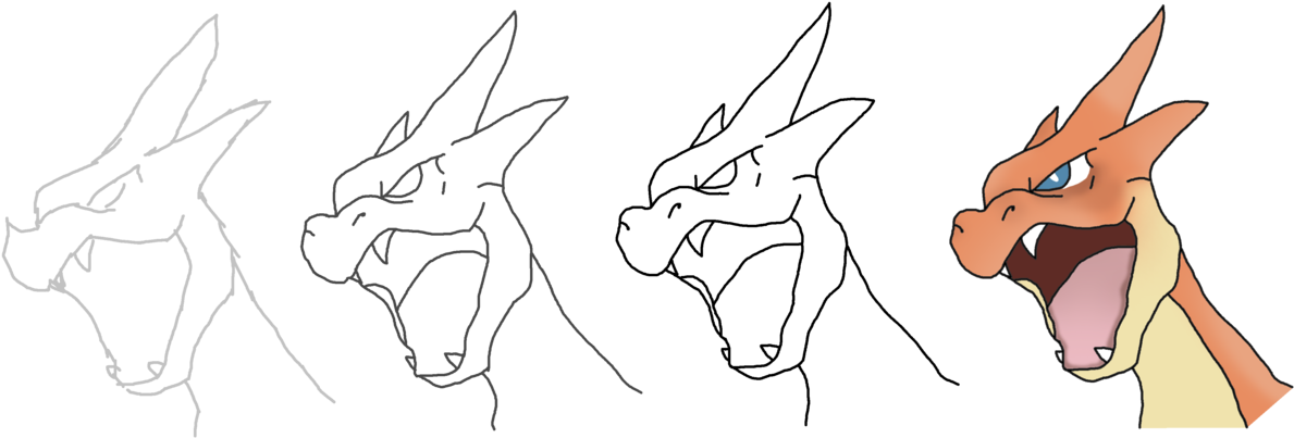 Download Mega Charizard Head Study - Charizard - Full Size PNG Image ...