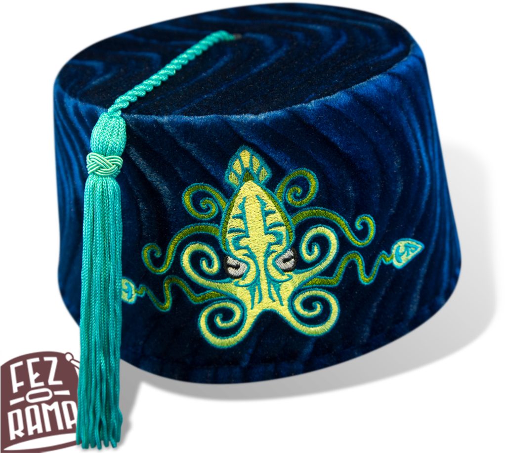 Download Blue Kraken Fez - Custom Fez - Full Size PNG Image - PNGkit