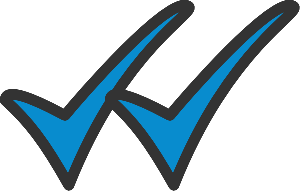 Download Double Checks 2015 Clip Art - Double Blue Check Mark - Full ...