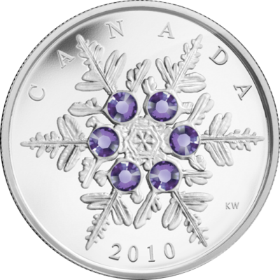 Download Tanzanite Snowflake 2010 Proof Silver Coin 20$ Canada - 2010 Fine Silver 20 Dollar Coin ...