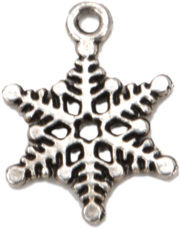 Download Silver Snowflake Charm - Modèles Perles Hama - Full Size PNG ...
