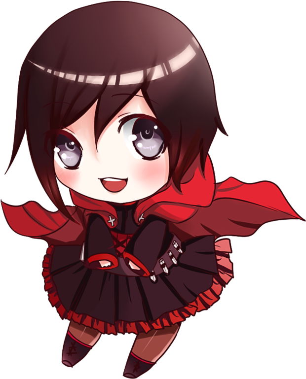 Download Render Chibi Ruby Rose By Nemi20 By Nemi20-d6rkbvw - Rwby Chibi Transparent Background ...