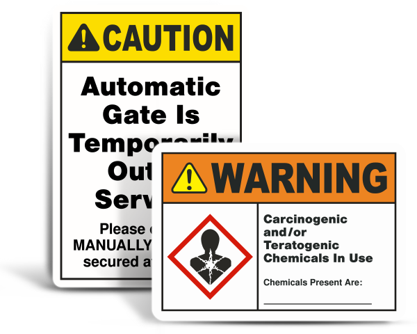 Download Transparent Custom Ansi-osha Safety Signs - Ansi Safety Signs ...