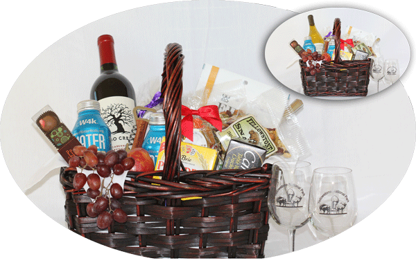 Download Executive Basket With Red Or White Wine - Basket - Full Size ...
