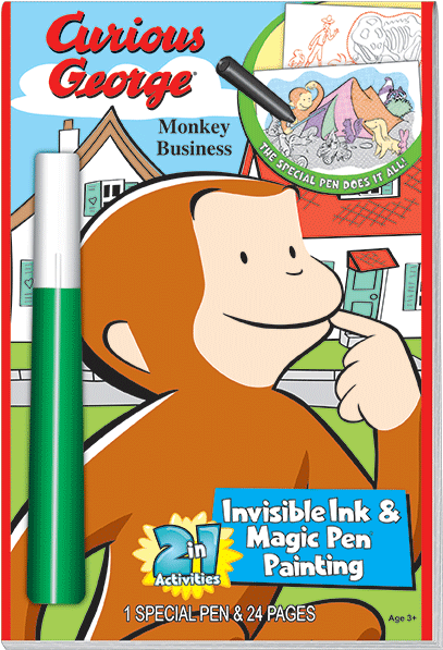 Download Curious George Invisible Ink & Magic Pen Colouring - Full Size ...