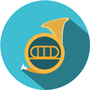 Download French Horn Instrument Icons-02 - Emblem - Full Size PNG Image ...