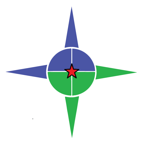 Download Logo Compass Red Star White Rounded Box Border - Illustration ...