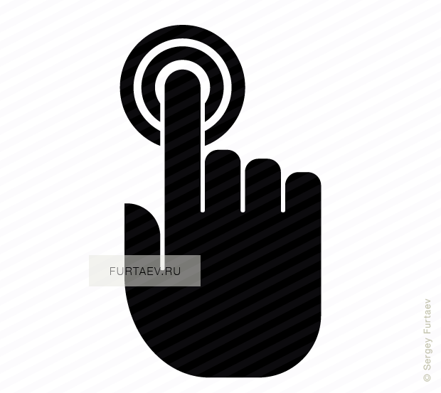 Download Vector Icon Of Hand With Index Finger Pushing Button - Hand ...