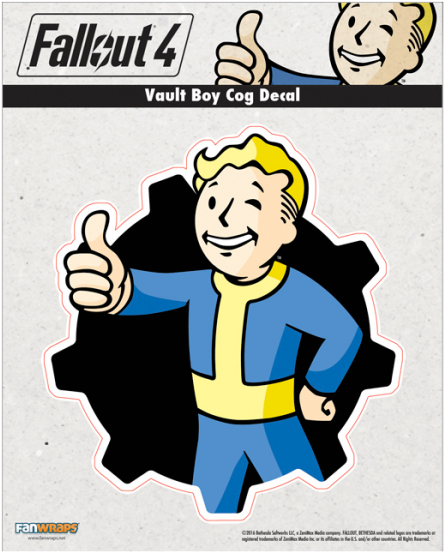 Download Fallout Decal Vault Boy Cog - Fallout Vault Boy Art - Full ...