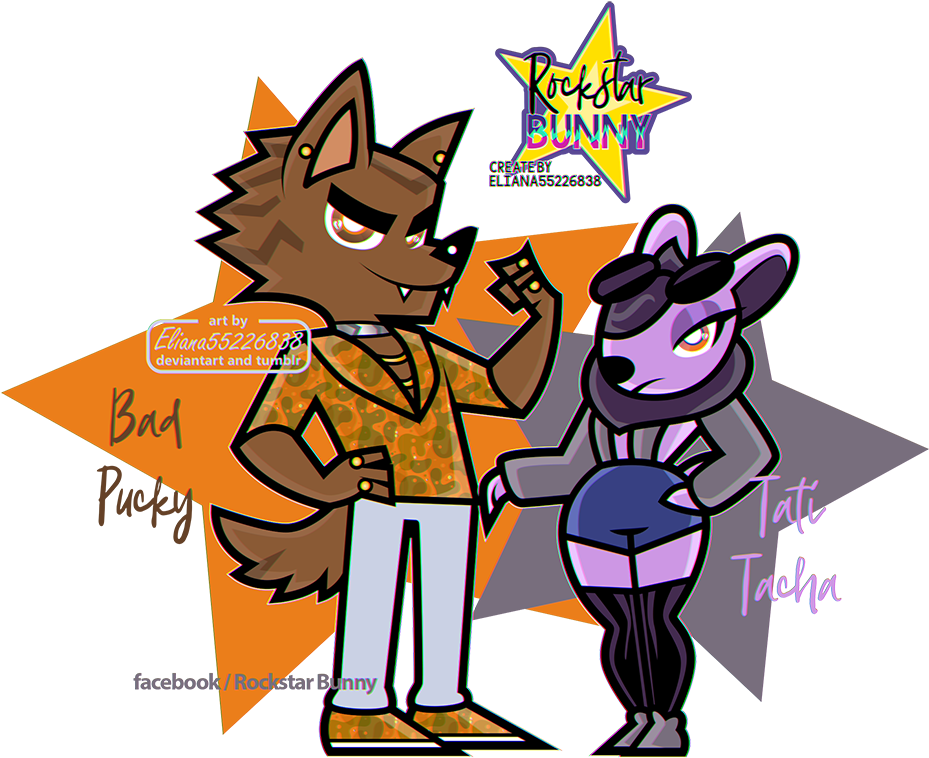 Download Bad Pucky And Tati Tasha - Cartoon - Full Size PNG Image - PNGkit