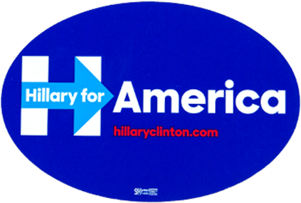 Download Hillary For America Oval Car Magnet - Bumper Sticker On Nice ...