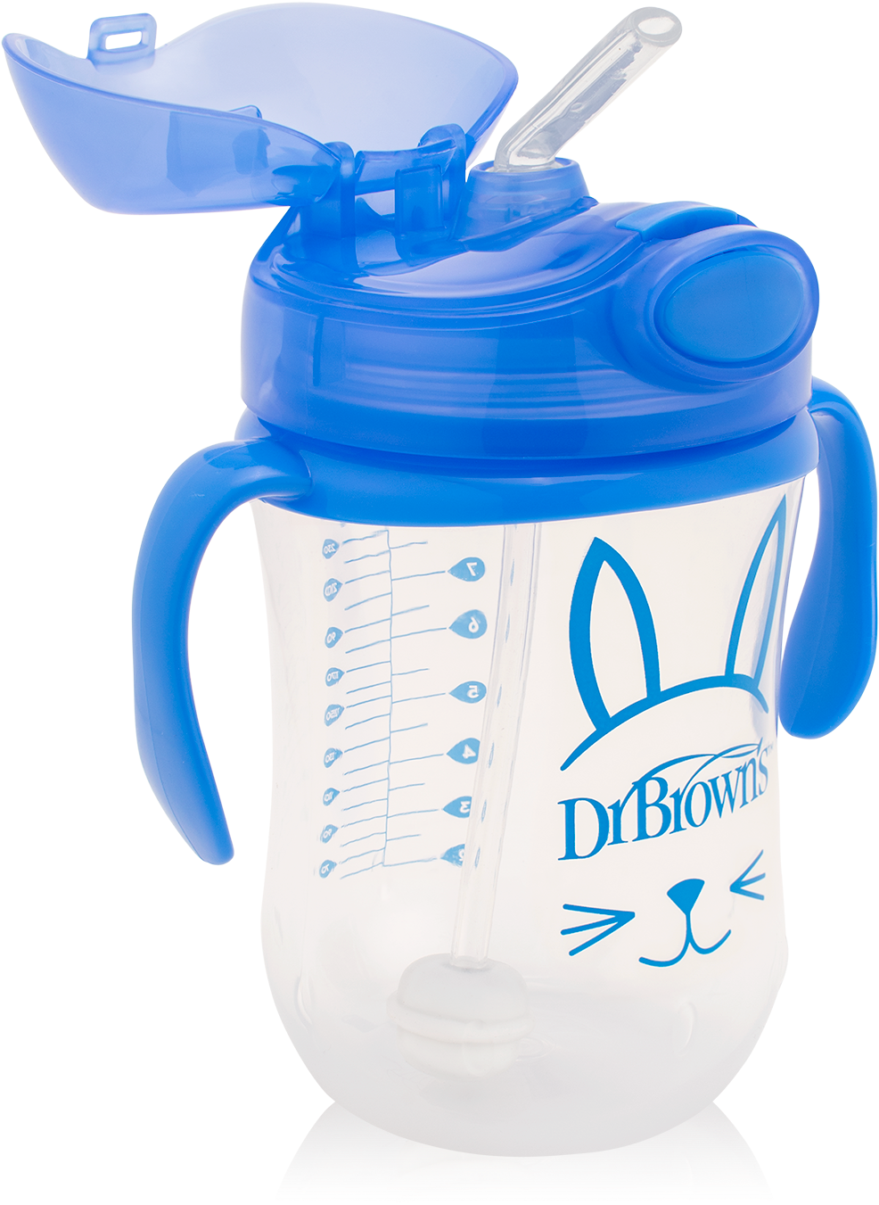 Download Blue Weighted Straw Cups 3q - Dr Brown's Baby's First Straw ...