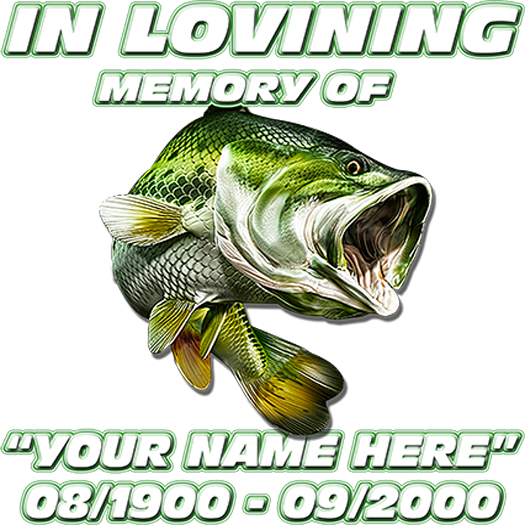 Download In Loving Memory Fishing Decal - Bass Fish Store Logo - Full ...