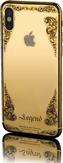 Download Gold Plated Iphone X - 24k Gold Iphone X - Full Size PNG Image ...