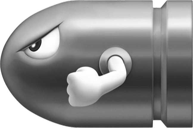 Download Super Mario Bullet Bill - Full Size PNG Image - PNGkit