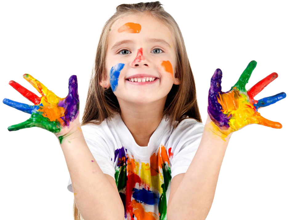Download Children Handicrafts & Art Class Penang - Girl With Color Hand ...