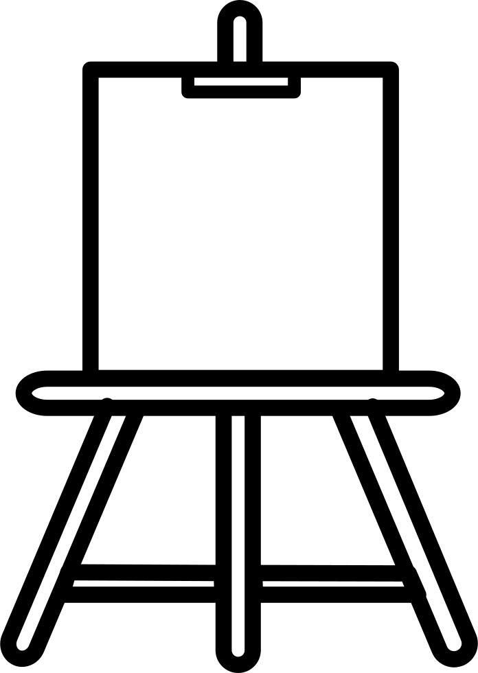 Download Paint Easel Outline Artistic Tool Comments - Easel Icon - Full ...