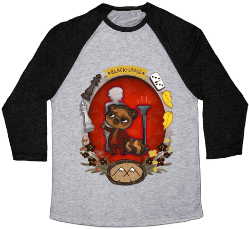 Download Black Lodge Racoon Baseball Tee - Heroes Never Die Shirt ...
