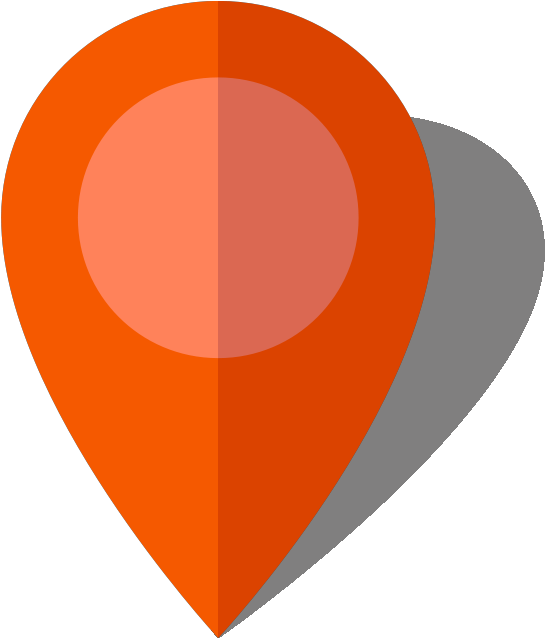 Download Simple Location Map Pin Icon - Orange Location Pin Png - Full ...