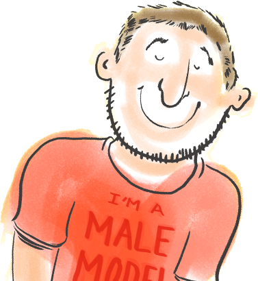 Download Calling All Male Models - Cartoon - Full Size PNG Image - PNGkit