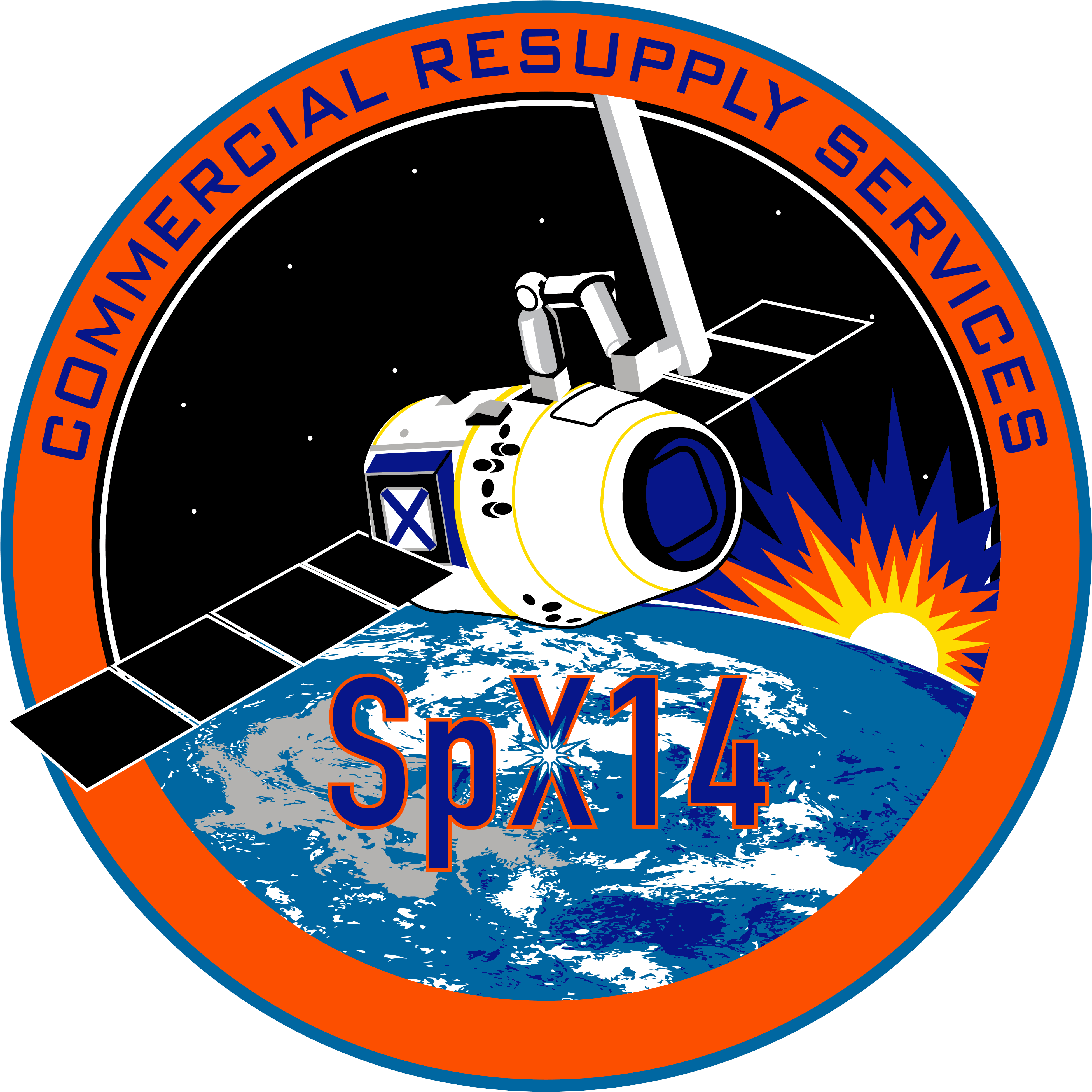 Download Spacex Crs-14 Patch - Crs 15 Patch Spacex - Full Size PNG Image - PNGkit