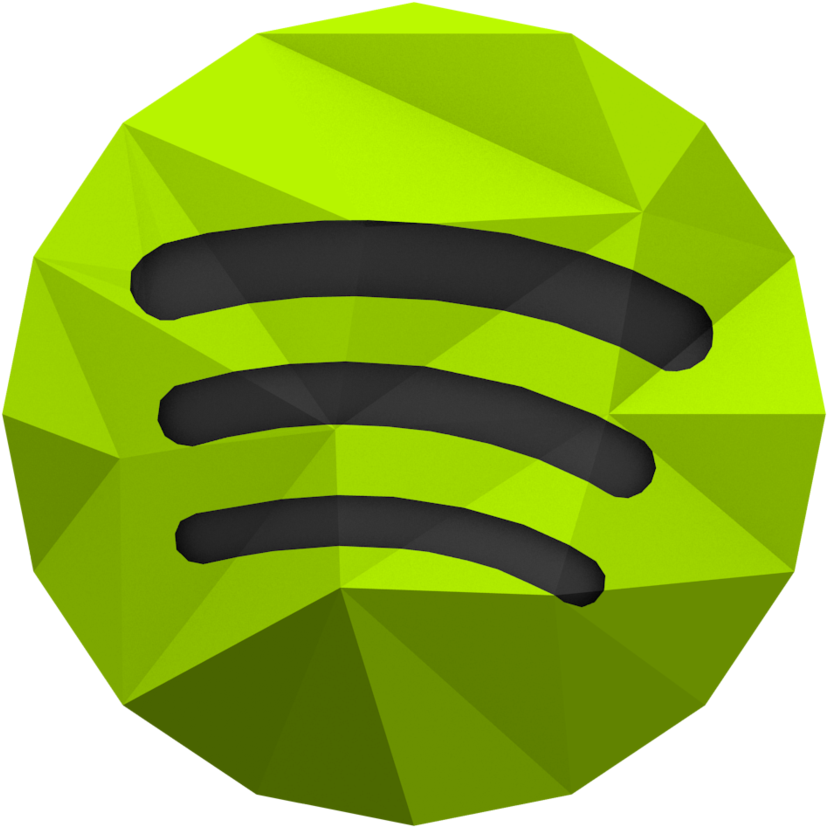 Download Another Low-poly Icon - Spotify - Full Size PNG Image - PNGkit