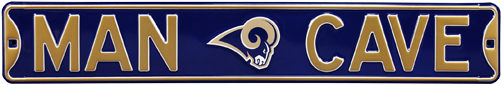 Download Los Angeles Rams “man Cave” Authentic Street Sign - Anaheim ...