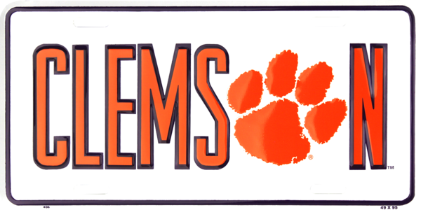 Download 406 - Clemson Tigers - Clemson Tigers Bike Tag - Full Size PNG ...