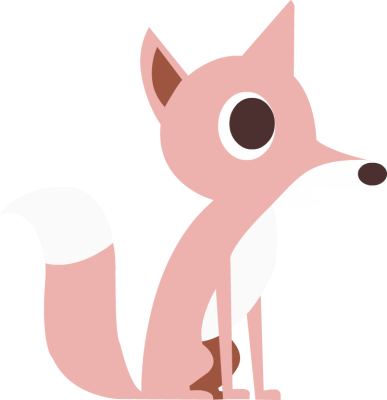 Download Fox Clipart Pink Fox - Cartoon - Full Size PNG Image - PNGkit