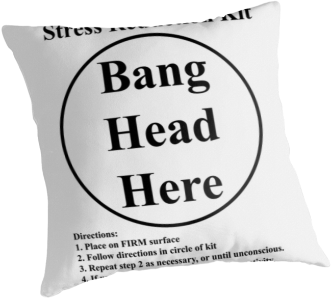 Download Free Download Bang Head Here Sign Clipart Cushion Throw - Bang ...