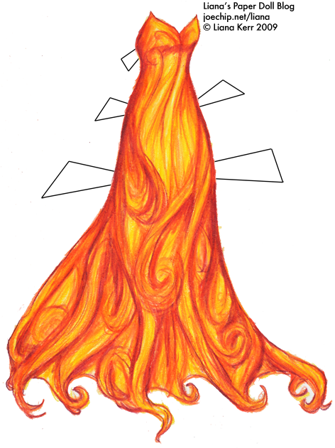 Download Click For Larger Version - Draw A Fire Dress - Full Size PNG ...