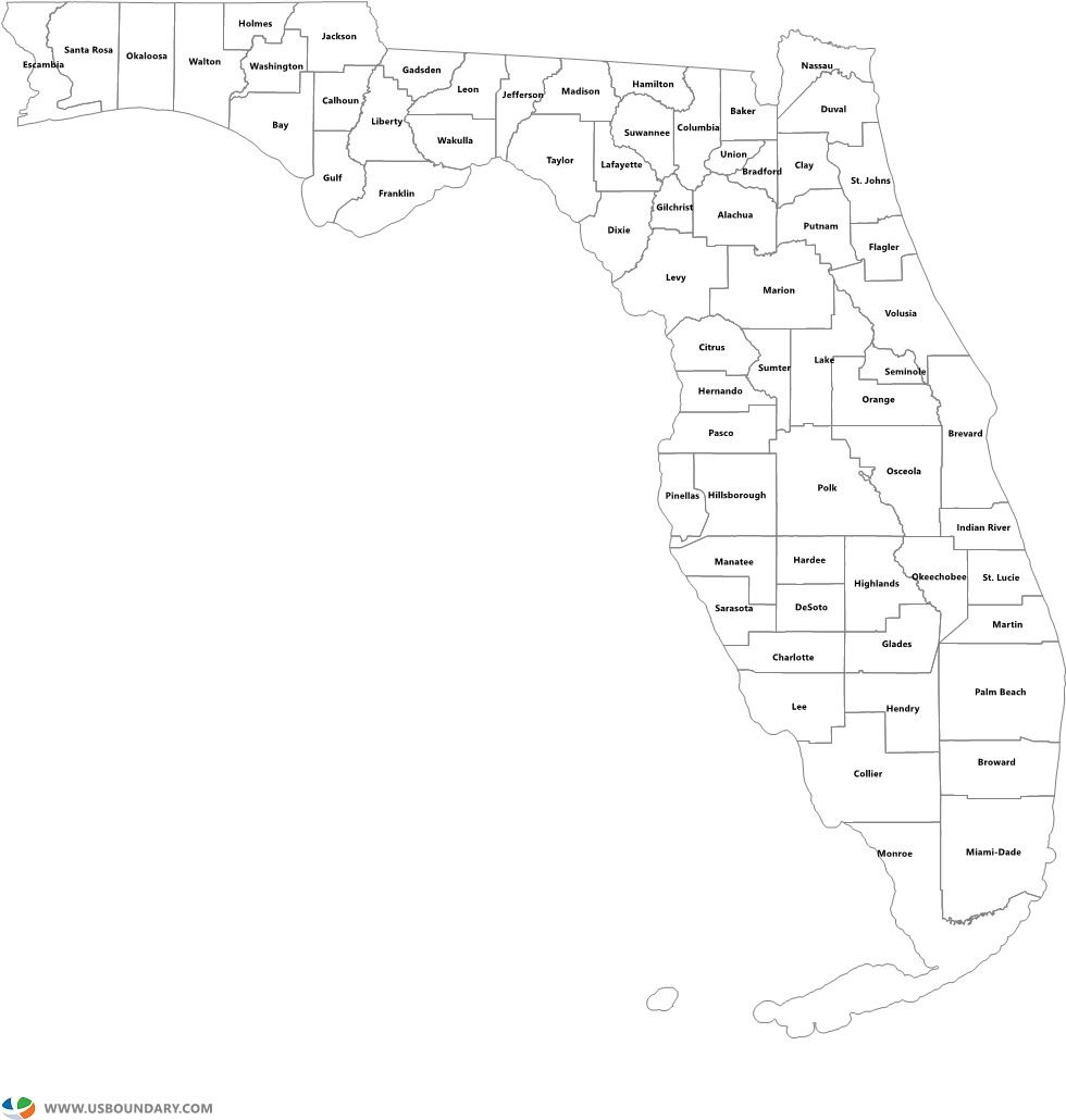 Download Florida Map Outline Png - Sketch - Full Size PNG Image - PNGkit