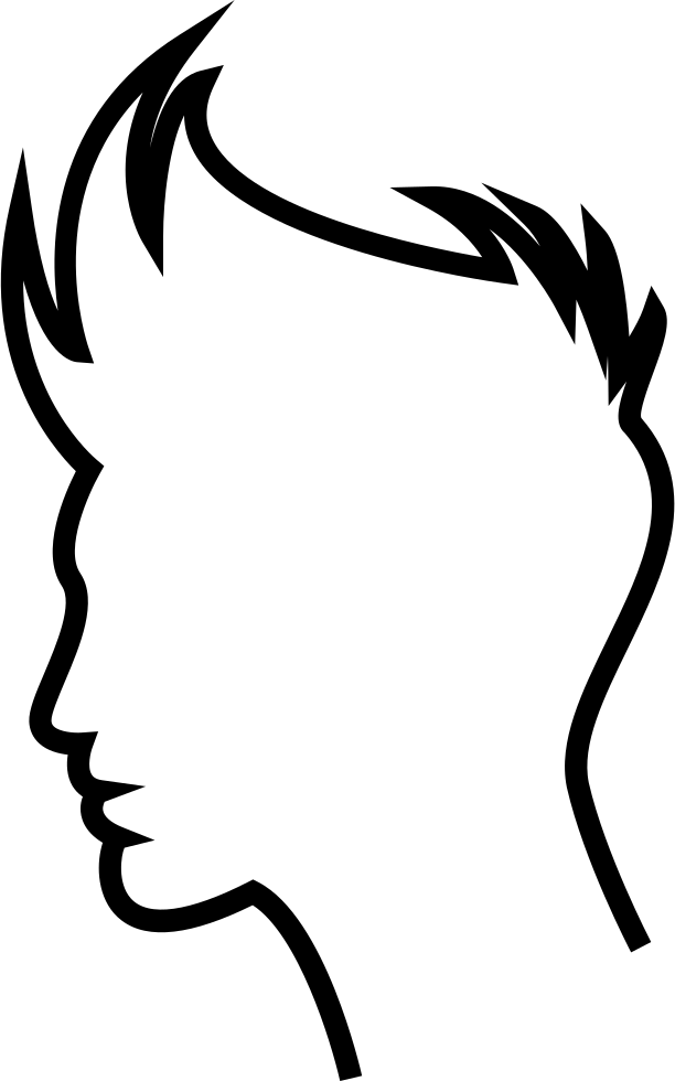 Download Boy Hair Outline Comments - Outline Of Boys Head - Full Size ...