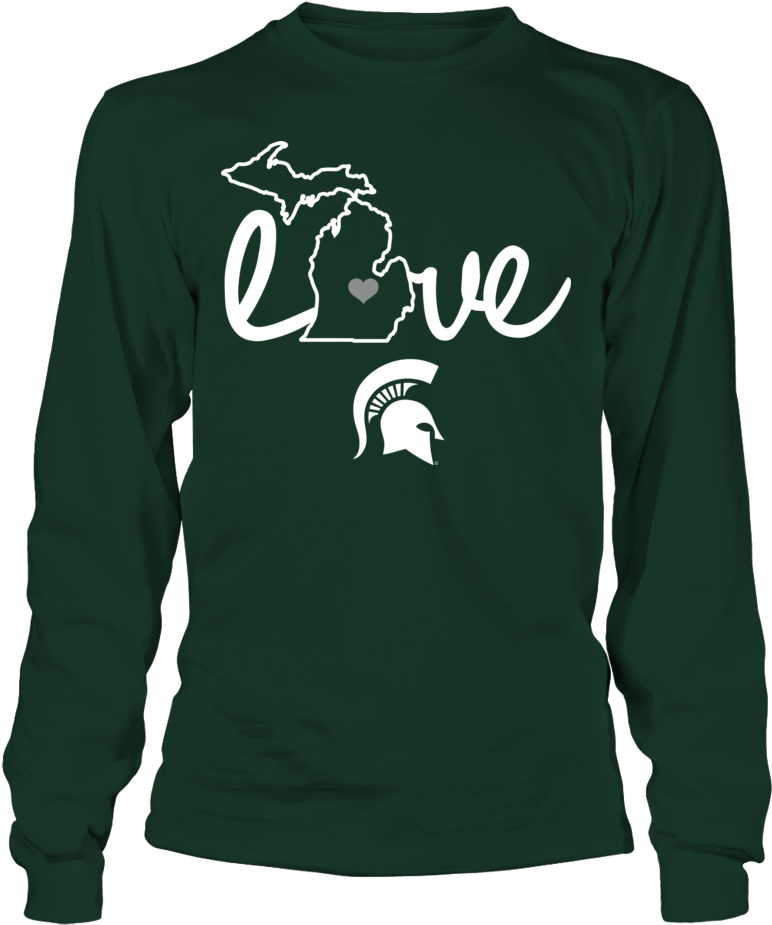 Download Love With State Outline Michigan State Spartans Shirt - Vegas ...