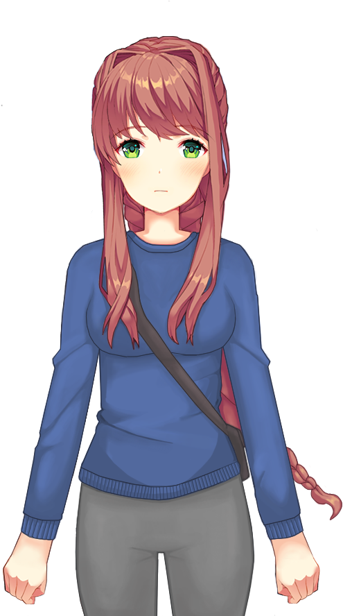 Download Monika Png Normal Picture Library - Casual Monika Ddlc - Full ...