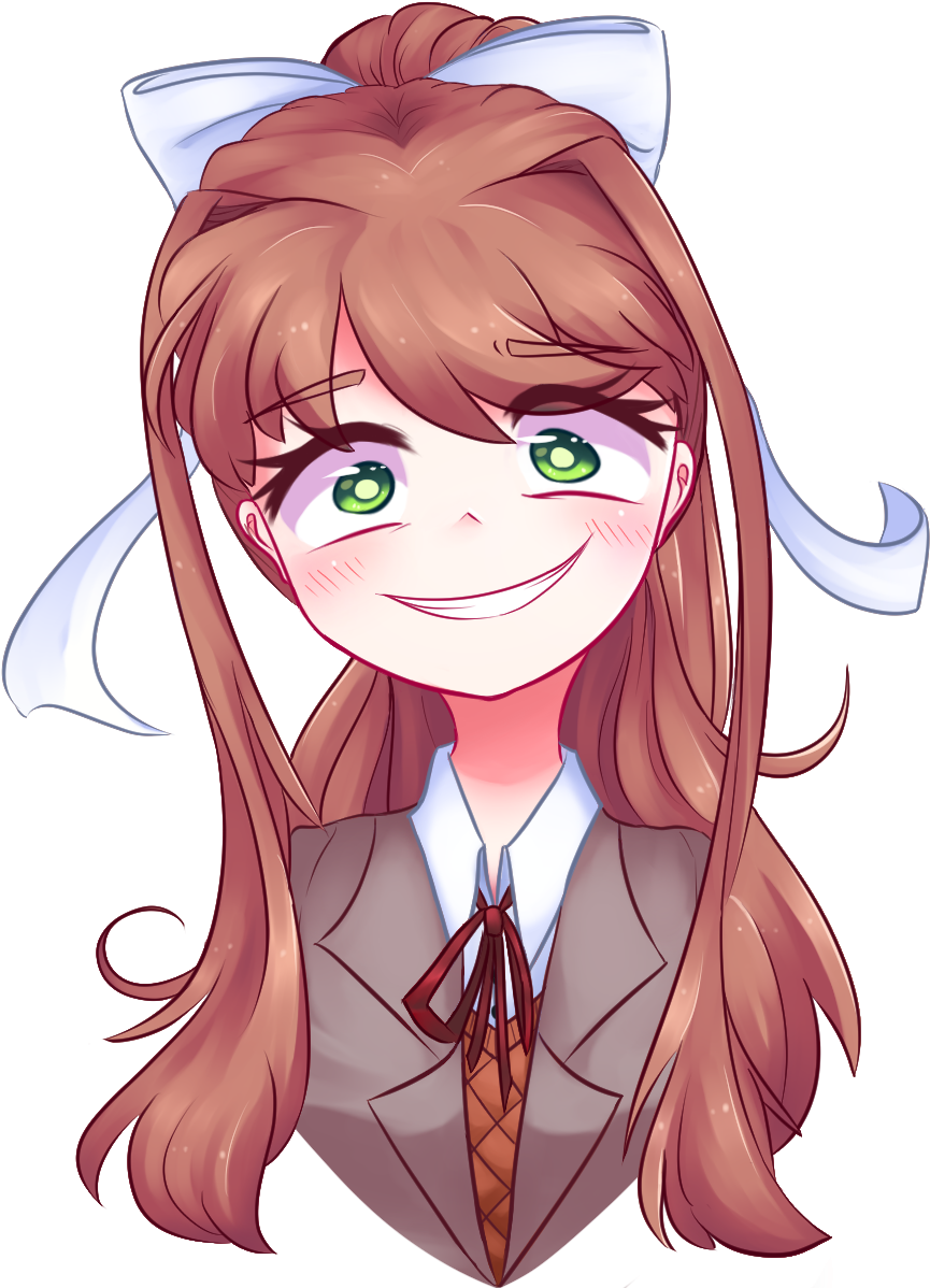 Download Monika File Png - Just Monika Png - Full Size PNG Image - PNGkit
