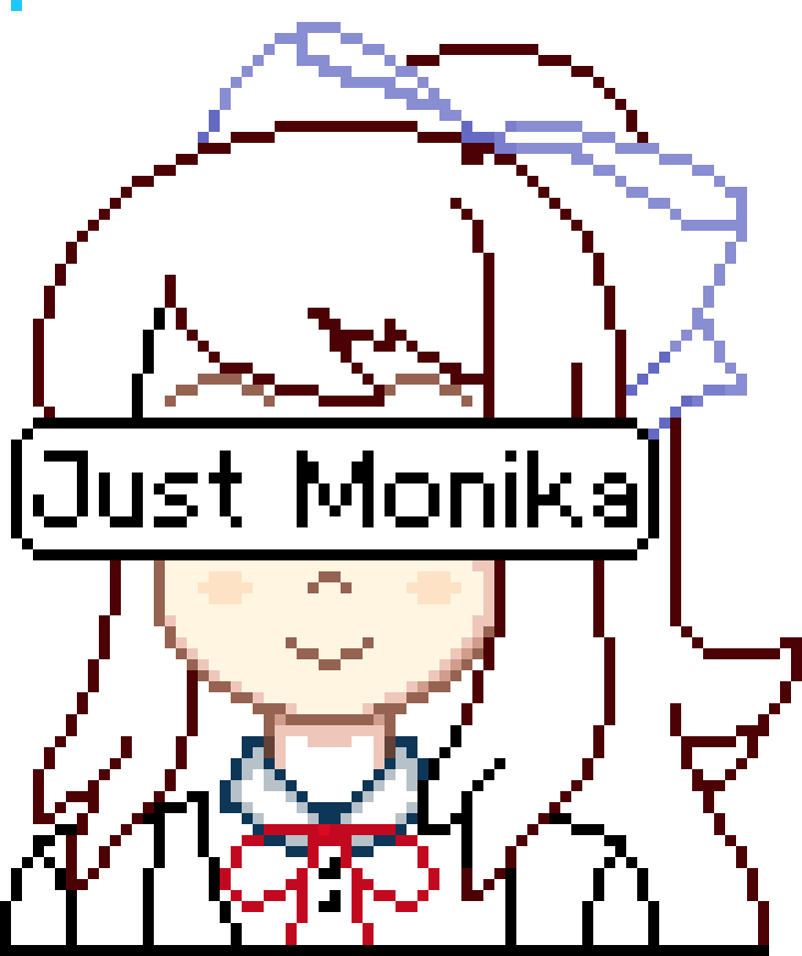 Download Monika - Cartoon - Full Size PNG Image - PNGkit