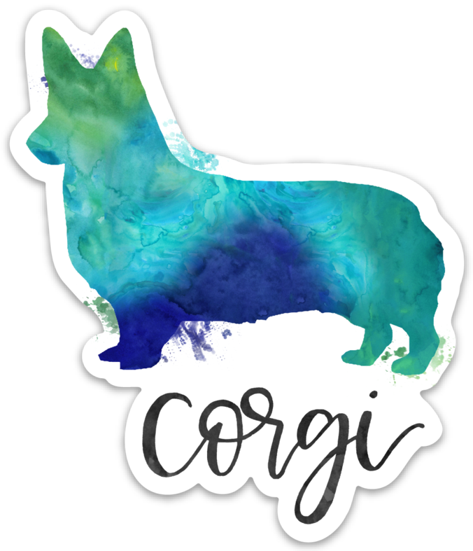 Download Corgi Die Cut Sticker - Sticker - Full Size PNG Image - PNGkit