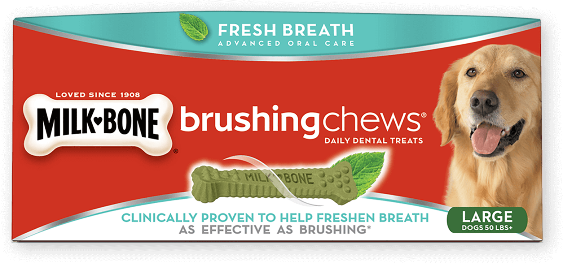 Download Bones Clipart Dog Treat - Milk Bone Brushing Chews - Full Size ...