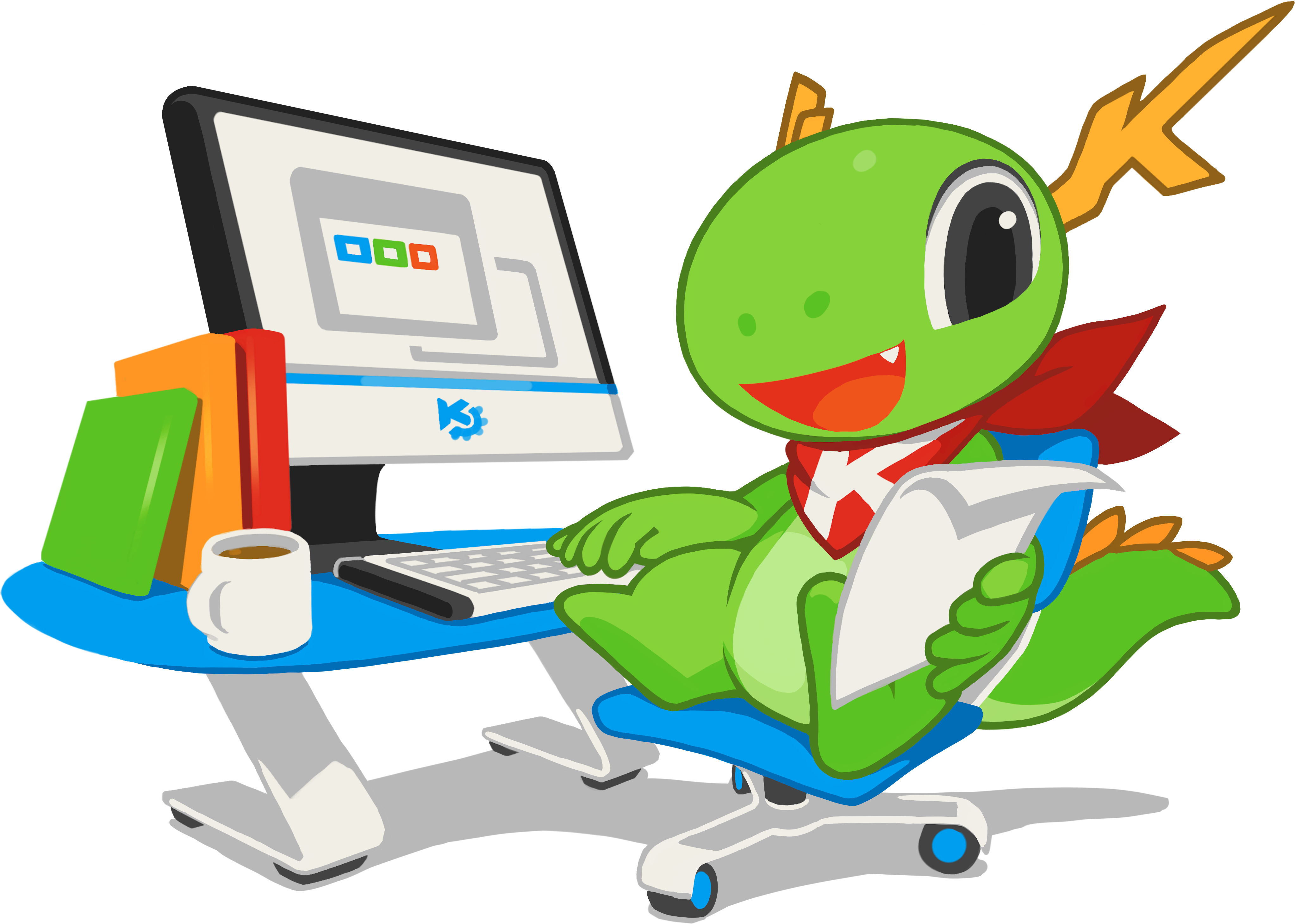 Download Kde Mascot - Full Size PNG Image - PNGkit