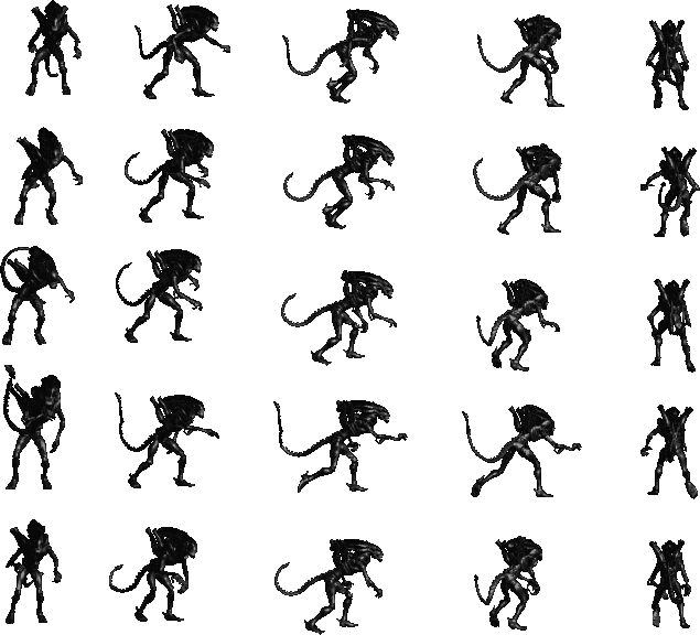 Download Here Are The Warrior Rotation Attacks Sprites - Alien Trilogy ...