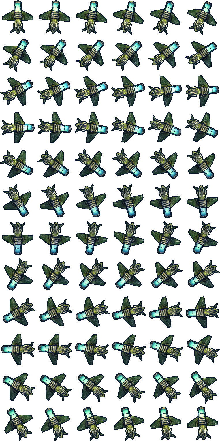 Download Transparent Ship360 128 - Sprite Sheet Space Ship - PNGkit