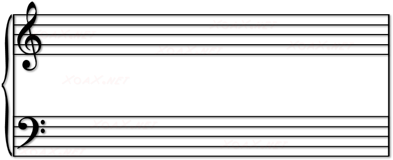 Download Transparent Blank Sheet Music Download - Music Staff Treble ...