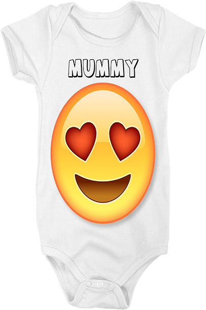 Download Love Heart Emoji Customised Baby Grow - Love - Full Size PNG ...